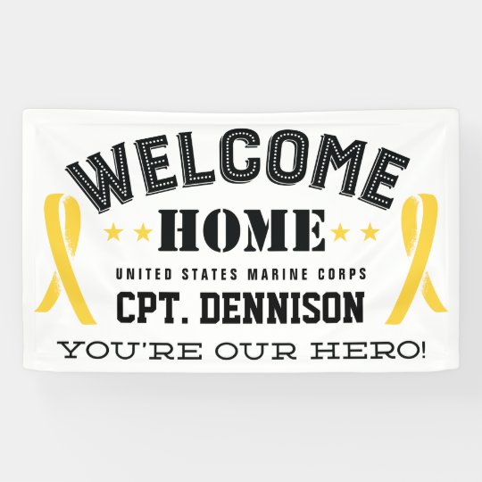 Welcome Home Yellow Ribbon Deployment Banner | Zazzle.com