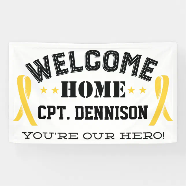 Welcome Home Yellow Ribbon Deployment Banner | Zazzle