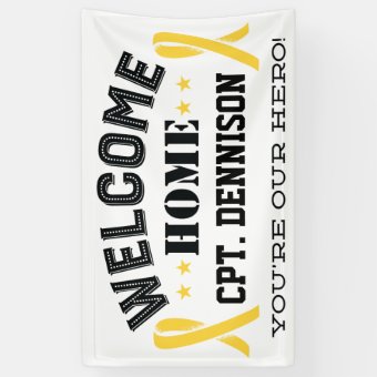 Welcome Home Yellow Ribbon Deployment Banner | Zazzle
