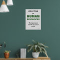 Welcome Human Resources Humorous HR Office Sign | Zazzle