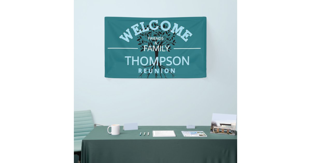 Welcome! Inviting Family reunion banner | Zazzle