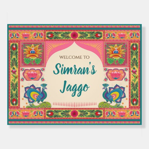 Welcome Jaggo Indian Truck art Jaggo Welcome Sign | Zazzle