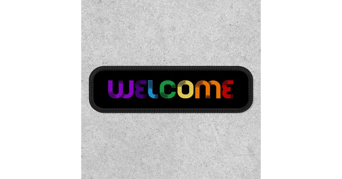 Welcome LGBT rainbow flag Patch | Zazzle