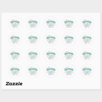 Welcome Little One Classic Round Sticker | Zazzle