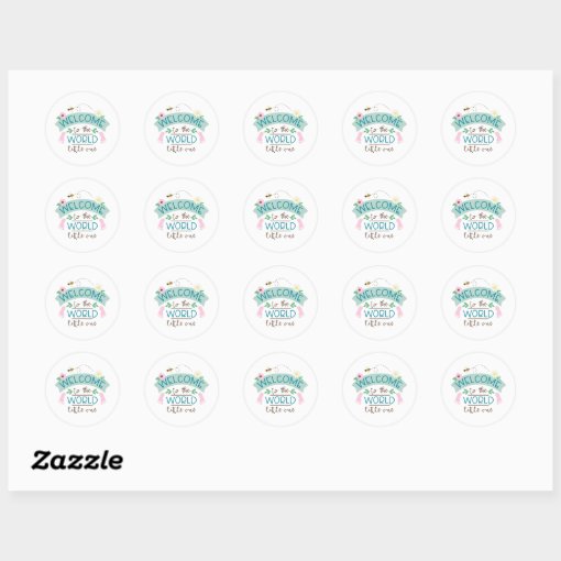 Welcome Little One Classic Round Sticker | Zazzle