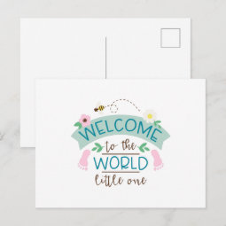 Welcome Little One Postcard | Zazzle