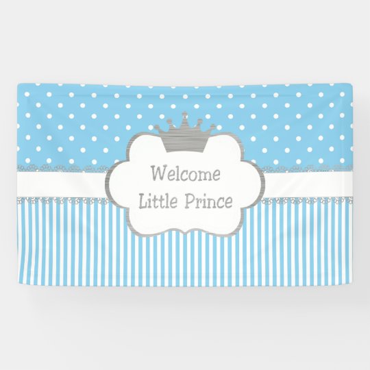 Welcome Little Prince Banner - Baby shower | Zazzle.com