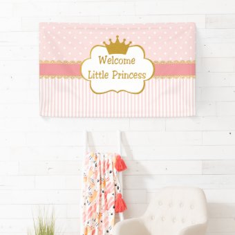 Welcome Little Princess- Baby girl Banner | Zazzle