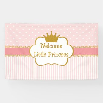 Welcome Little Princess- Baby girl Banner | Zazzle