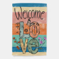 Welcome Love Rainbow Garden Flag | Zazzle