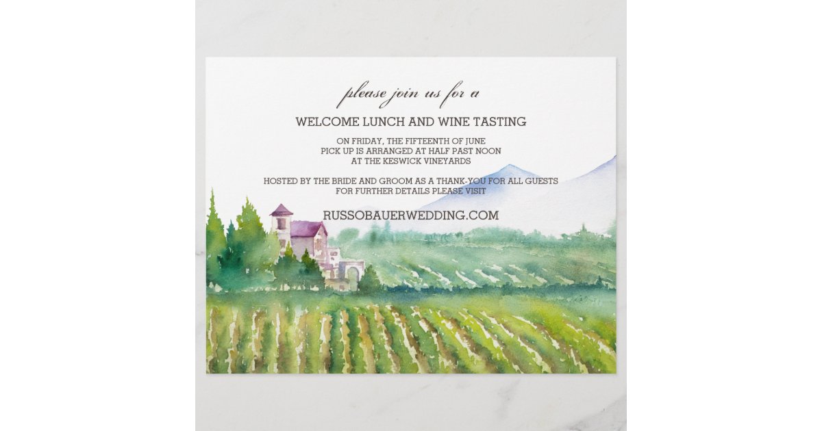 Welcome Lunch & Wine Tasting Flyer | Zazzle