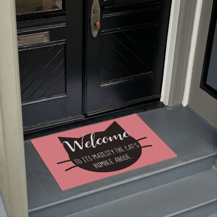 Welcome mat for cat people | Zazzle.com