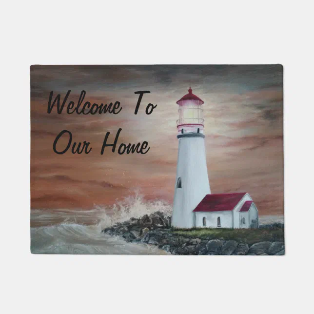 Welcome Mat Lighthouse | Zazzle