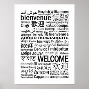 Welcome In Different Languages Printable