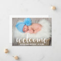 Welcome New Baby Modern White Script Card | Zazzle