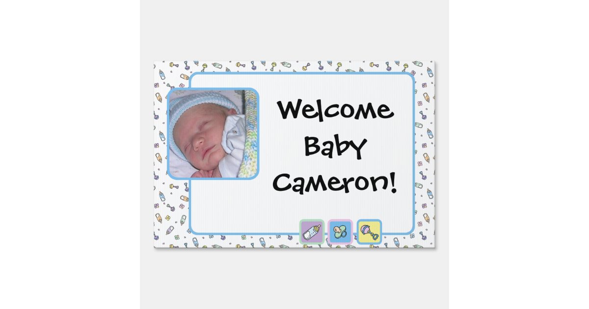 Welcome New Baby Yard Sign | Zazzle