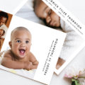 welcome newborn photo collage baby birth announcement | Zazzle