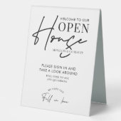 Welcome Open House Event Real Estate Modern Table Tent Sign | Zazzle