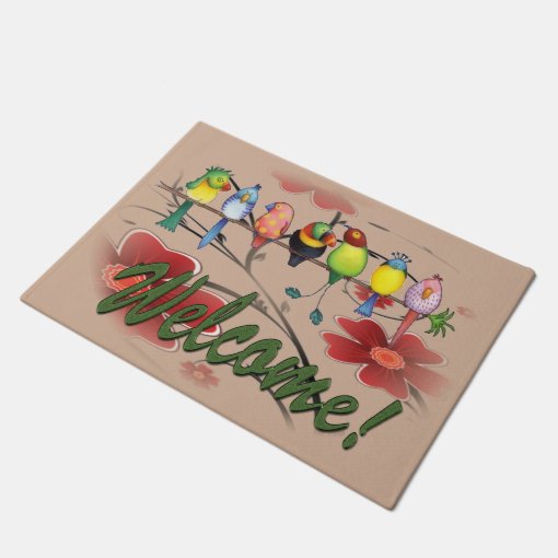 Welcome Parrots Doormat | Zazzle
