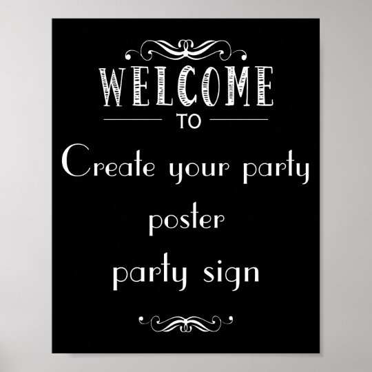 Welcome Party sign | Zazzle.com