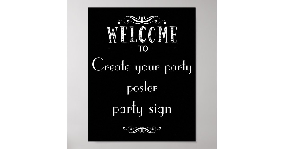 Welcome Party sign | Zazzle