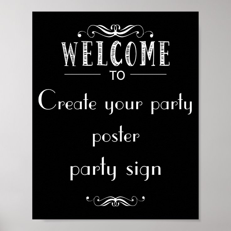 Welcome Party sign | Zazzle