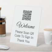 Welcome Please Scan QR Code To Sign In Template | Zazzle