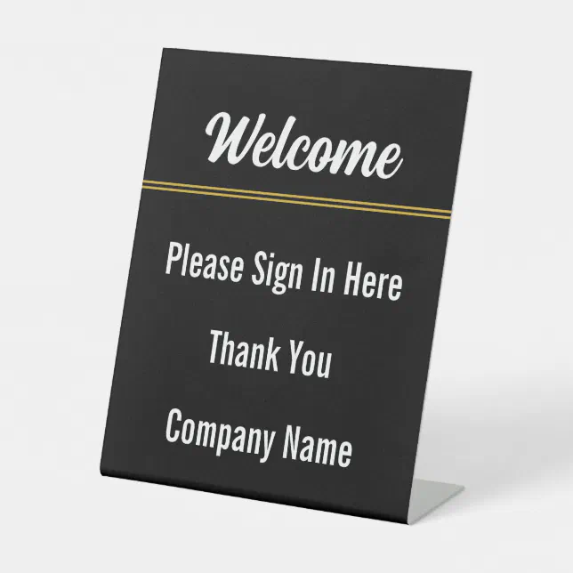 Welcome Please Sign In Here Thank You Company Name | Zazzle