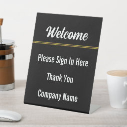 Welcome Please Sign In Here Thank You Company Name | Zazzle