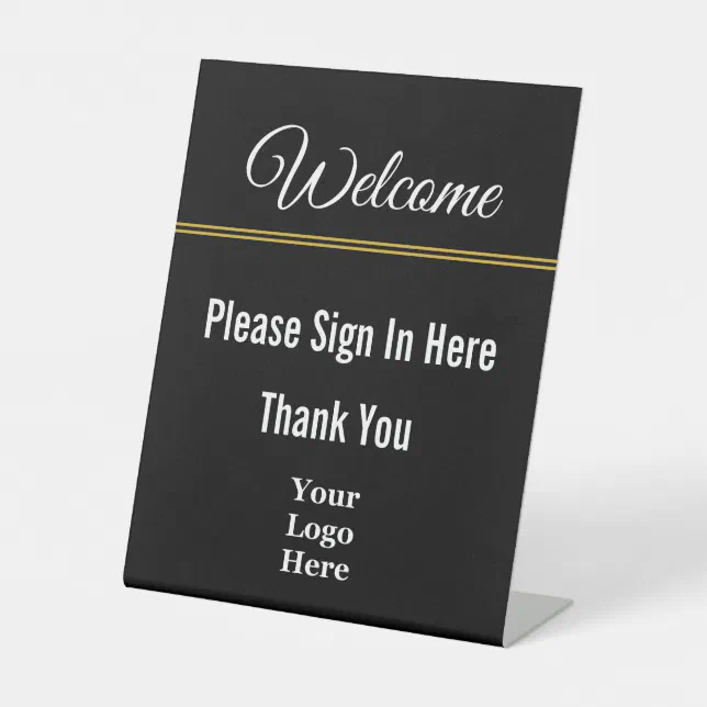 Welcome Please Sign In Here Thank You Your Logo | Zazzle