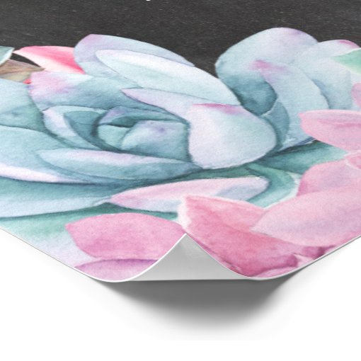 Welcome Poster Sign Wedding Succulents Poster | Zazzle