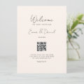 Welcome QR Code Beige Wedding Galery | Zazzle