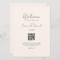 Welcome QR Code Beige Wedding Galery | Zazzle