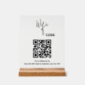 Welcome QR Code Scan to Connect Wifi Acrylic Sign | Zazzle