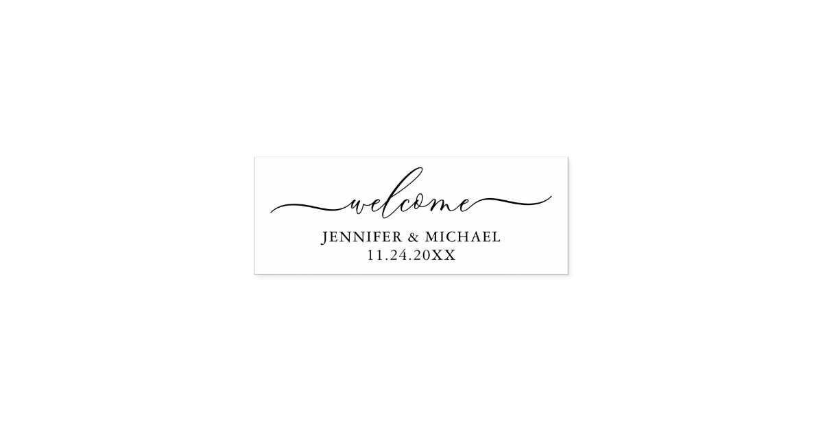 Welcome Rubber Stamp | Zazzle