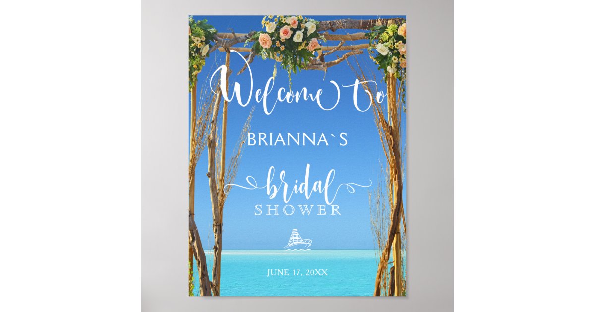 Welcome Sign | Floral Wedding Gate Bridal Shower | Zazzle