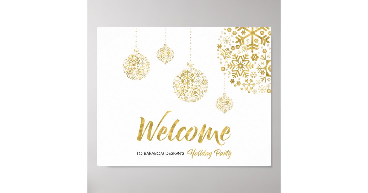 Welcome Sign for Christmas Holiday Party | Zazzle