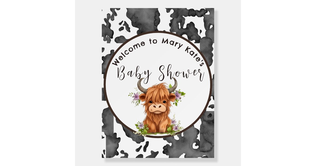 Welcome Sign Holy Cow We're Having a Baby | Zazzle