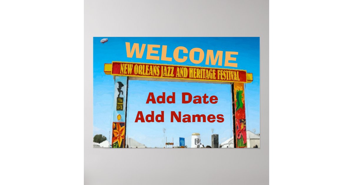 Welcome Sign, Jazz Music, Poster | Zazzle