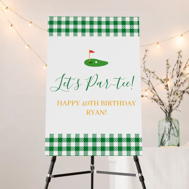Welcome Sign Masters Birthday Golf Adult 40th | Zazzle