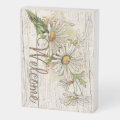 Welcome Sign Pretty Vintage Daisy Flowers | Zazzle
