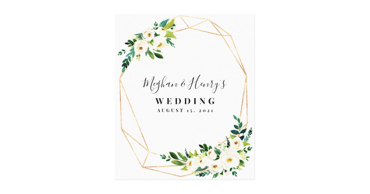 Welcome Sign Wedding, Wedding Welcome Sign, Canvas | Zazzle