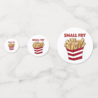 Welcome Small Fry French Fries New Baby Shower Confetti | Zazzle