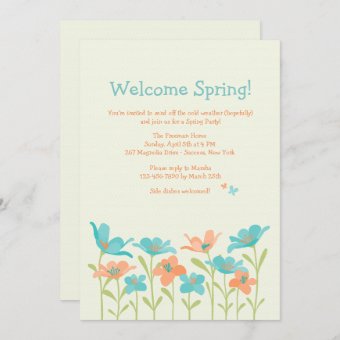 Welcome Spring Invitation | Zazzle