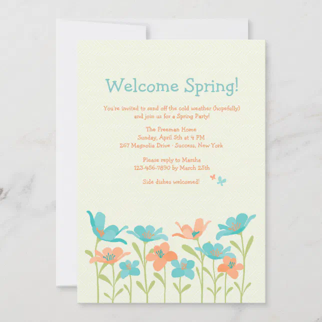 Welcome Spring Invitation | Zazzle
