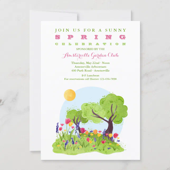 Welcome Spring Luncheon Invitation | Zazzle