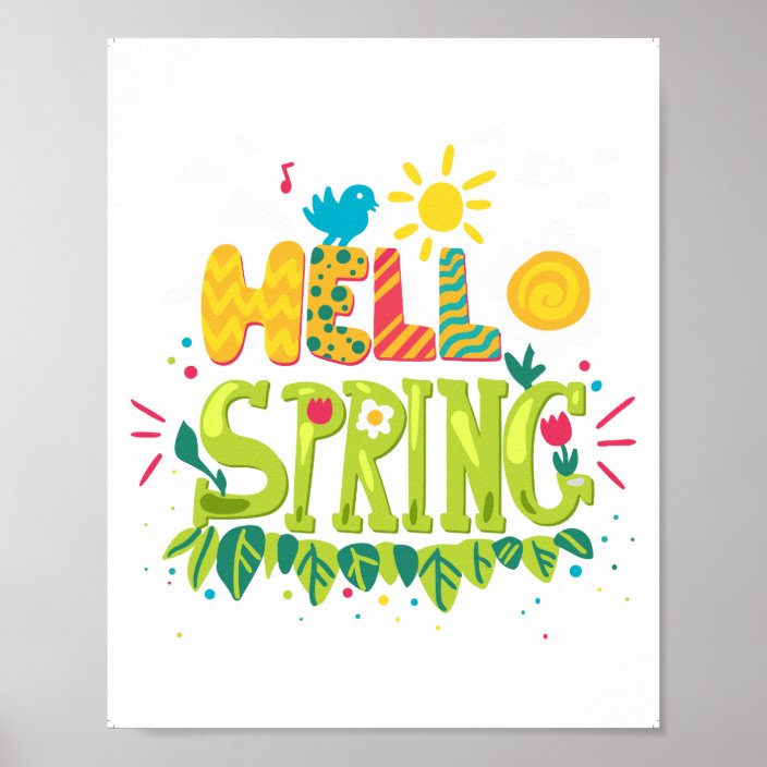 Welcome Spring Sign, Hello Spring Sign, Poster | Zazzle.com