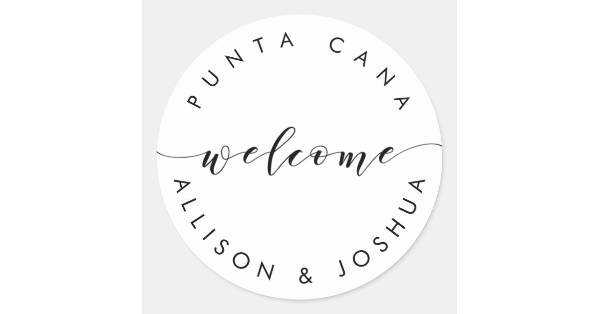 Welcome Sticker Tags for Guest Hotel Welcome Bags | Zazzle