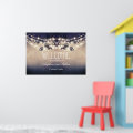 Welcome string lights poster with tree branches | Zazzle