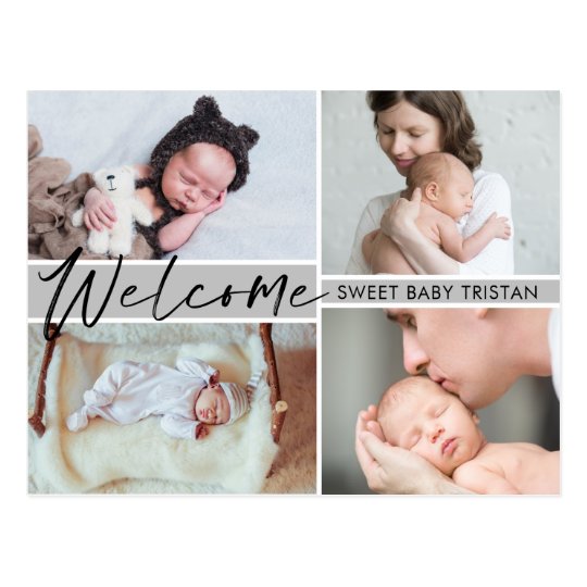 Welcome Sweet Baby Birth Announcement Postcard | Zazzle.com